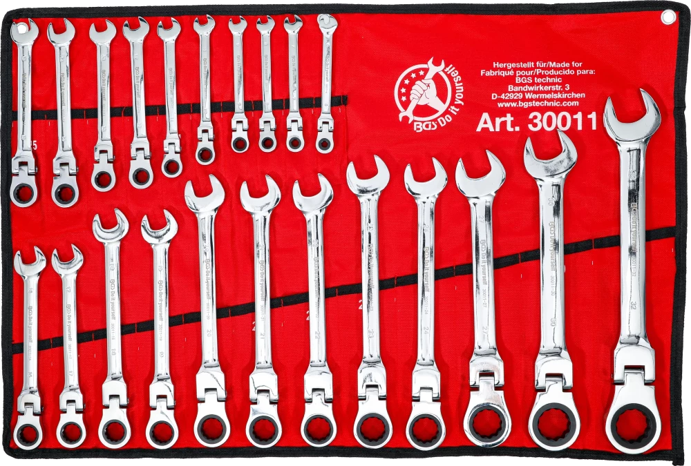 BGS technic | Ratchet Combination Wrench Set | flexible Heads | 6 - 32 ...
